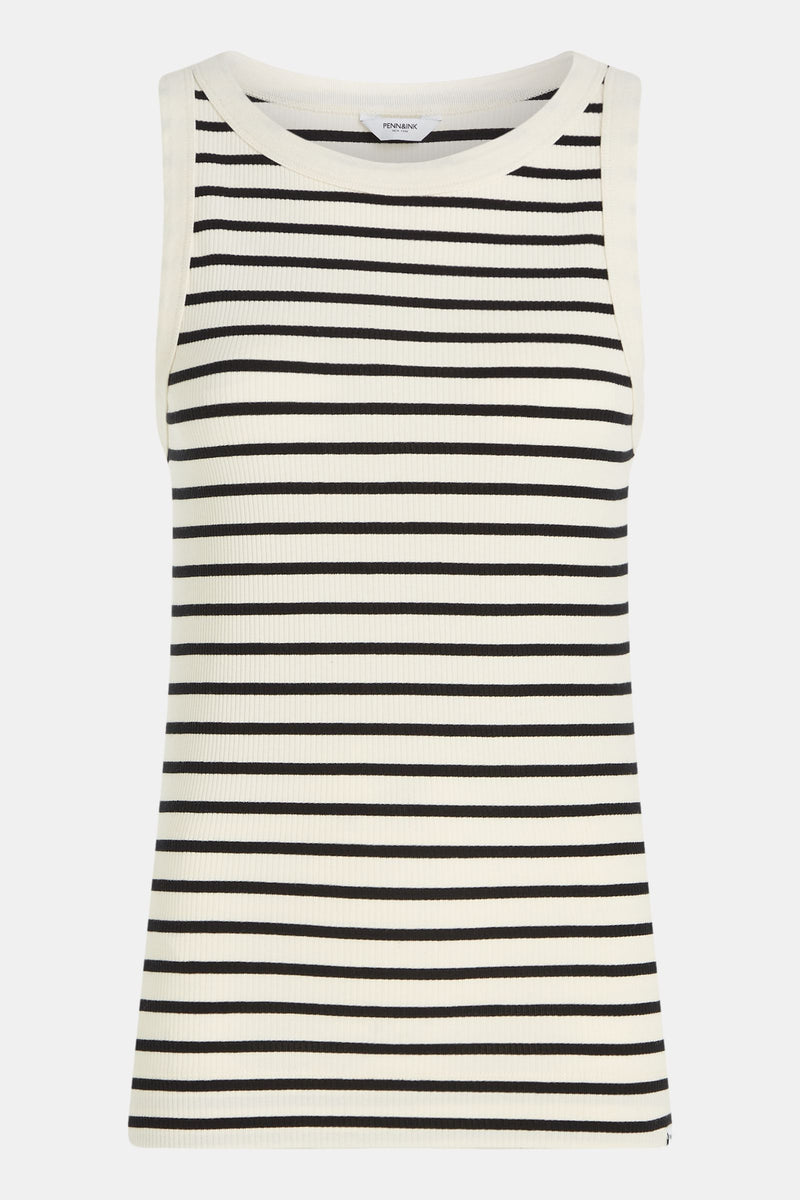 Penn&Ink Singlet (Kansas) Ecru - Black | Penn&Ink